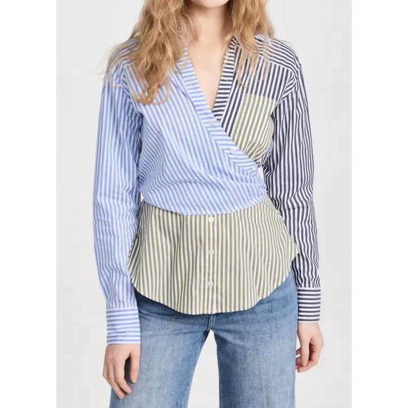 Veronica Beard | Tops | New Veronica Beard Mayfair Buttonfront Wrap Top In Multi | Poshmark